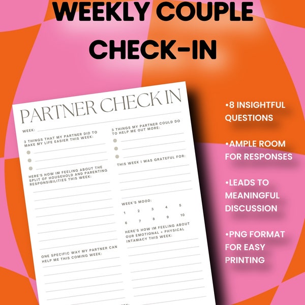 Couples Worksheet - Etsy