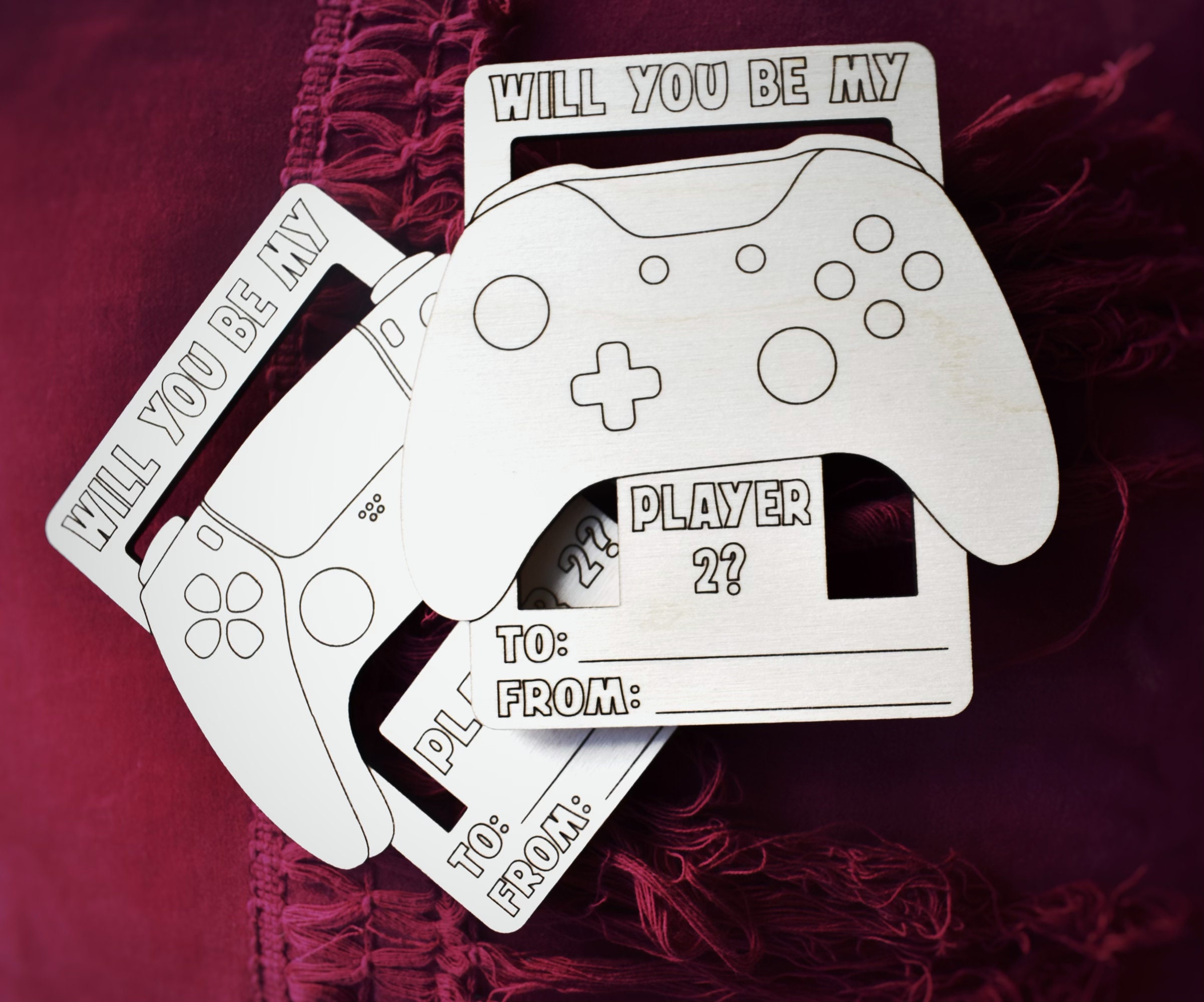 Video Game Themed Valentines Day Card Paint Kit set of 18 - Etsy