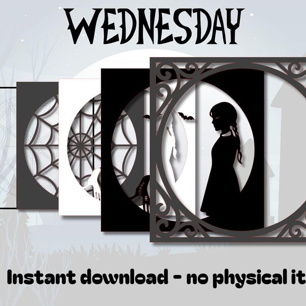 Wednesday Stained Glass Window - Etsy