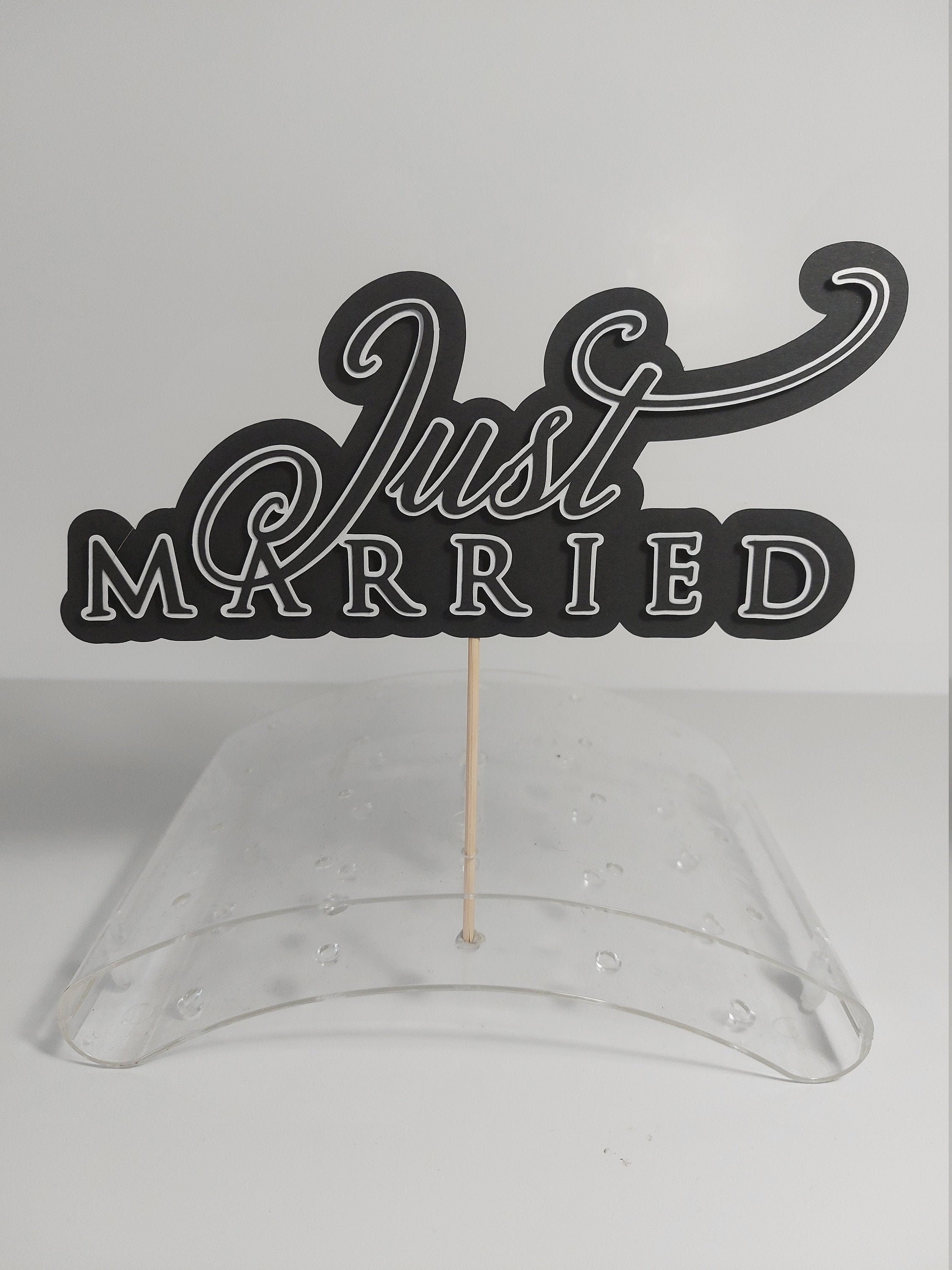 Wedding Cake Topper Alternative Topper Black and White - Etsy