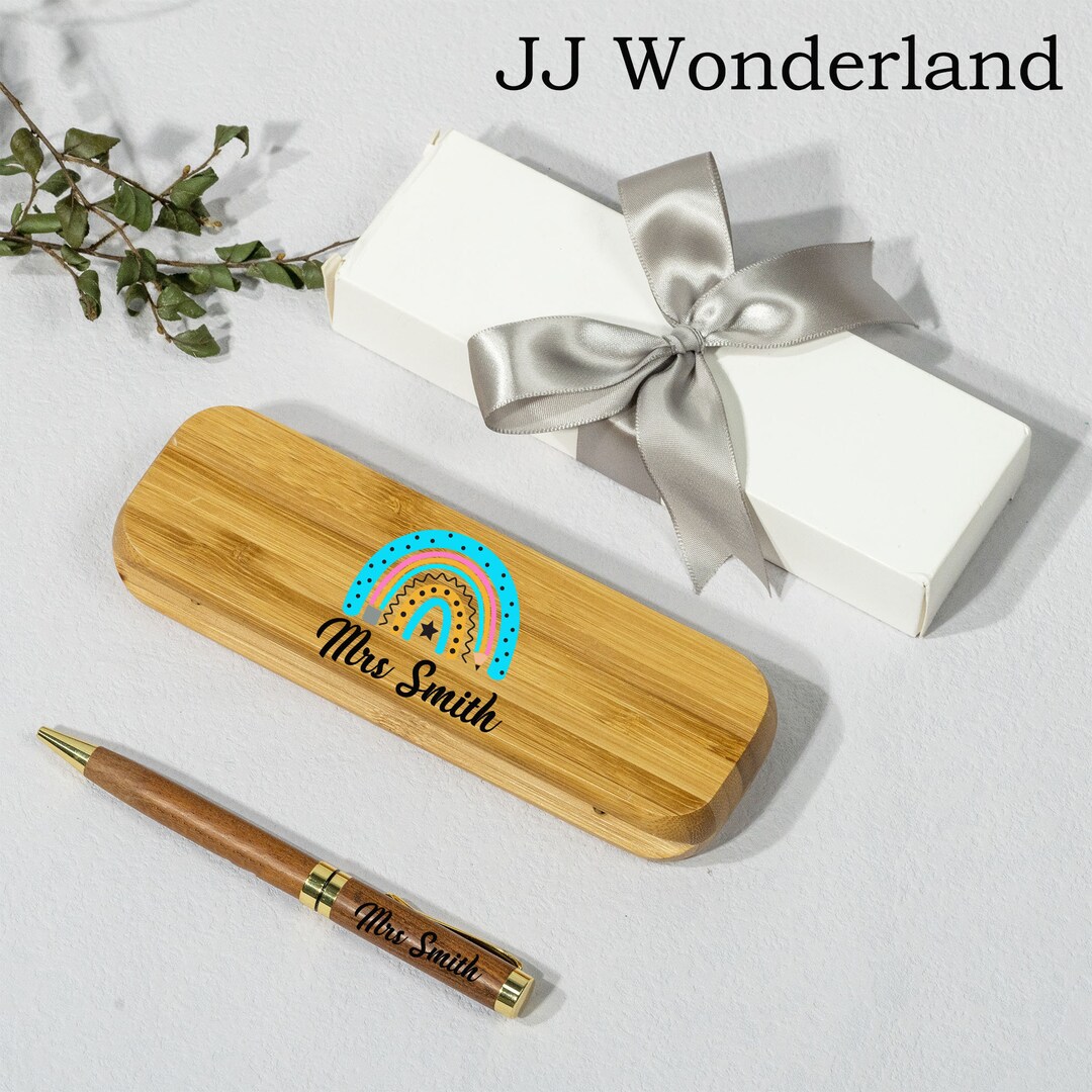 Personalized Teacher Appreciation Pen Box, Teacher's Day Gift ...