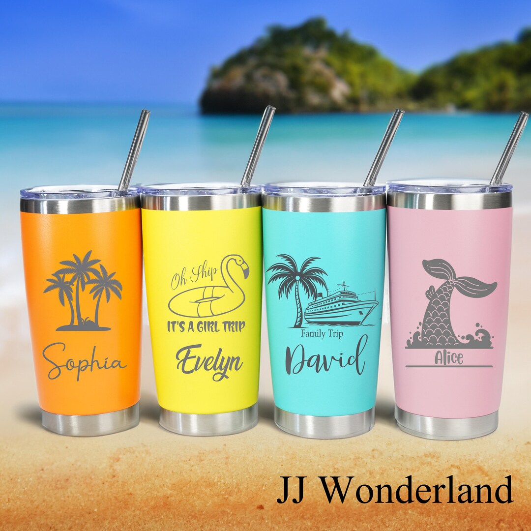 Custom Summer Travel Mugs, Personalized Insulated Coffee Mugs ...