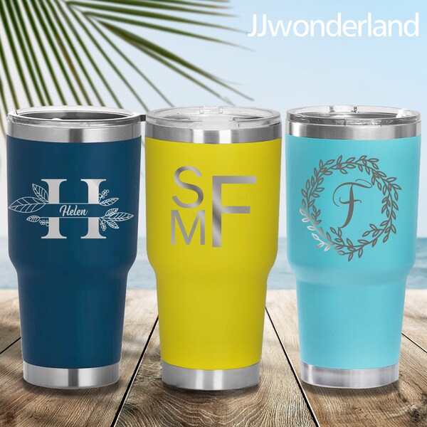 Tumbler Monogram - Etsy