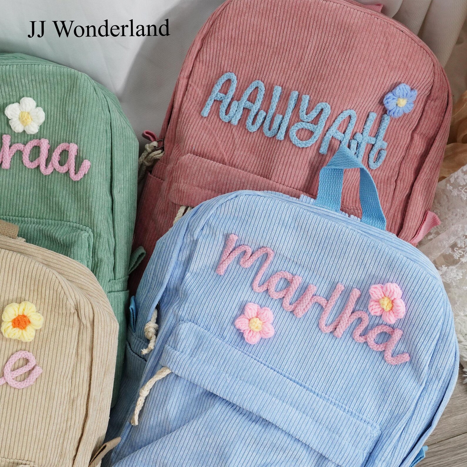 Personalized Kids Backpack With Name, Toddler Bag, Embroidered Girls ...