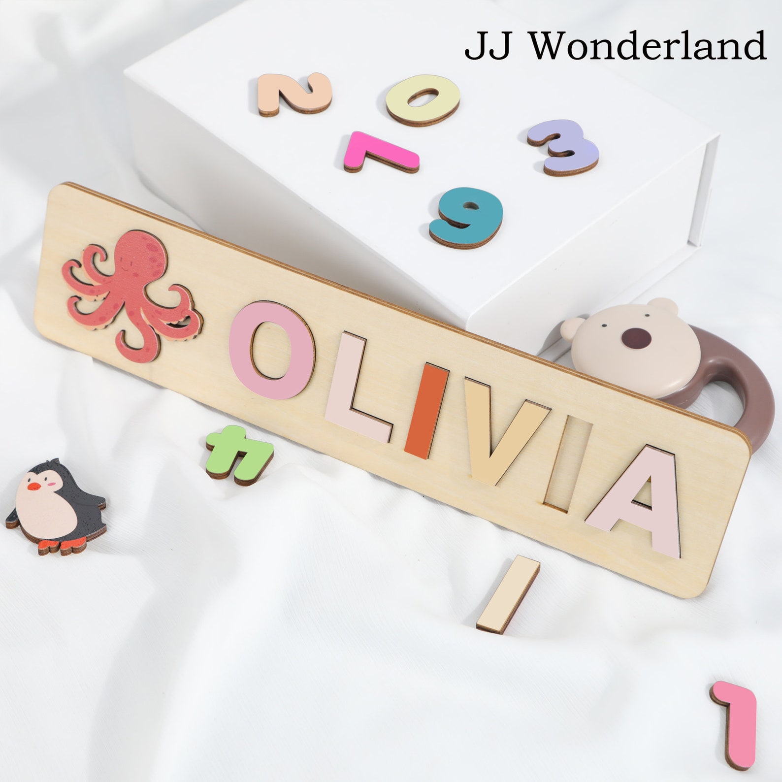 Personalized Name Puzzle, Custom Kids Name Wooden Puzzle, Preschool ...