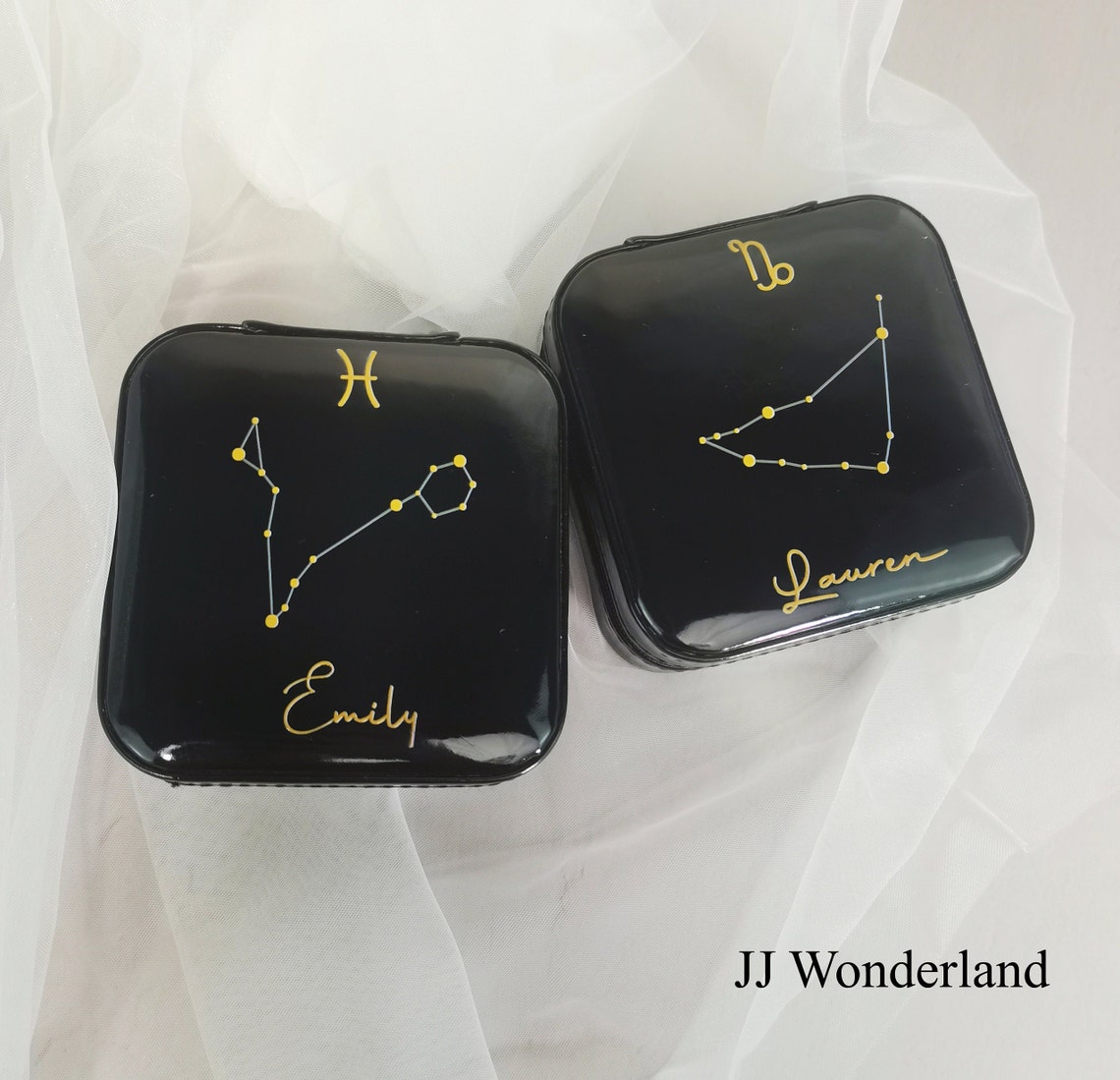 Personalized Zodiac Jewelry Box, Star Sign Case, Custom Constellation ...