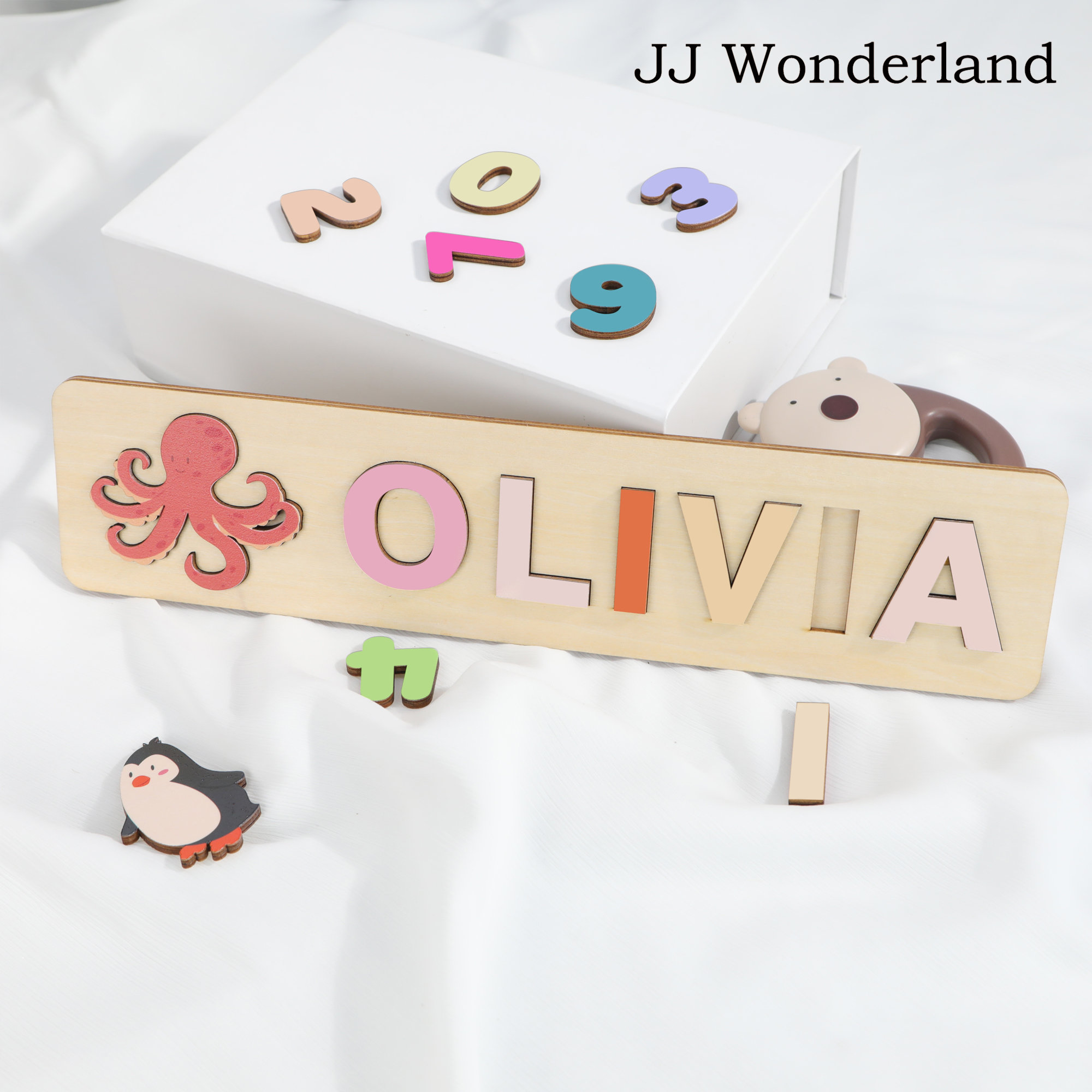 Personalized Name Puzzle, Custom Kids Name Wooden Puzzle, Preschool ...