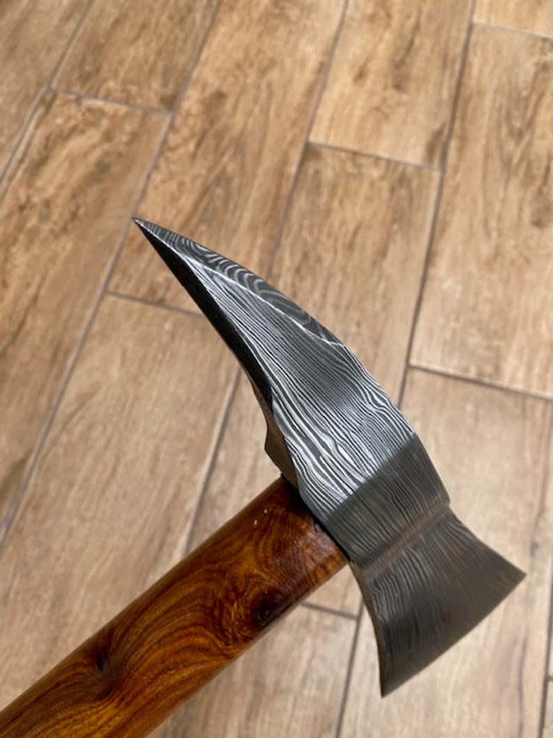 Custom Made Damascus Tomahawk With Spike Walnut Hundle LIMITED EDITION ...