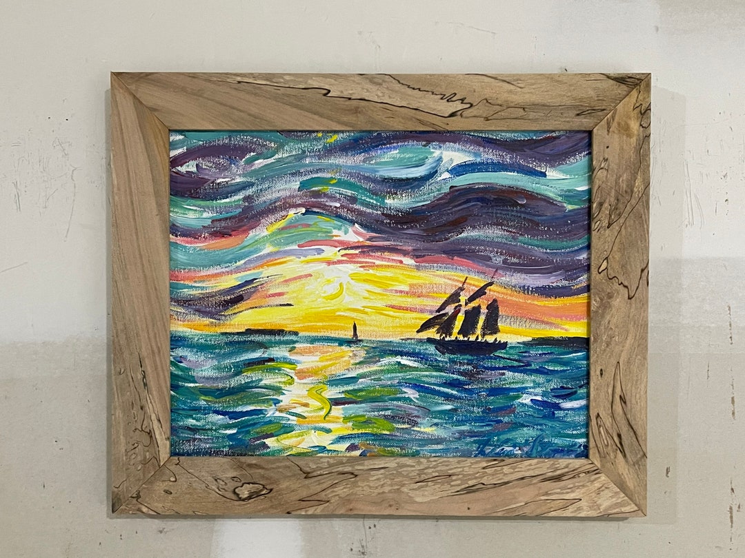 Rustic Spalted Maple Picture Photo Frame 5x7 ID American Farmhouse ...