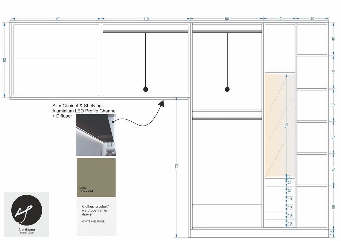 Wardrobe Custom E-design, Online Interior Furniture Design Service ...