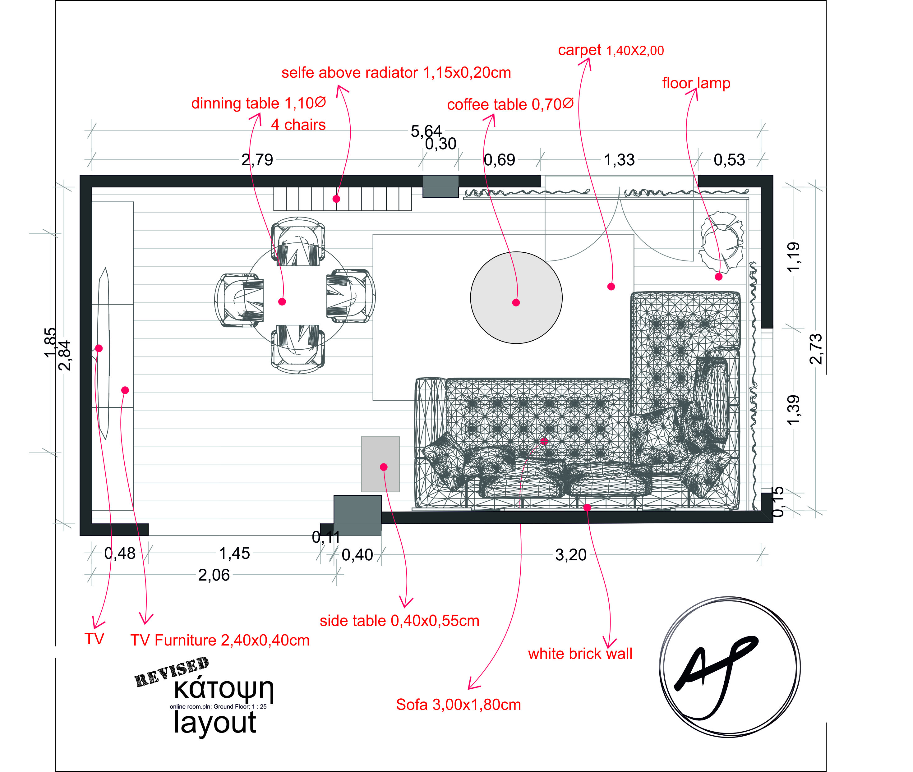 Custom Living Room E-design - Floor Plan Layout (PDF) - Etsy