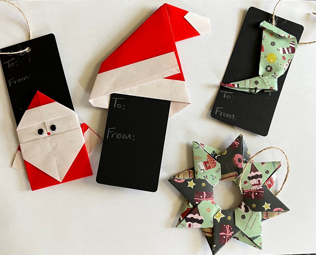 Christmas Origami Gift Tags and Ornaments - Etsy