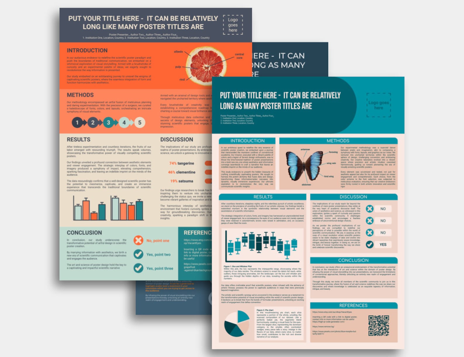 Scientific Poster Template Set - Powerpoint - Google Slides - DIGITAL ...