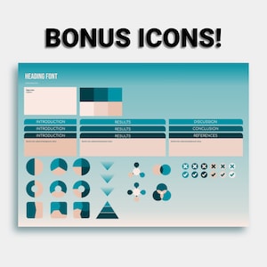 Scientific Poster Template + Powerpoint Icons - Google Slides DIGITAL ...