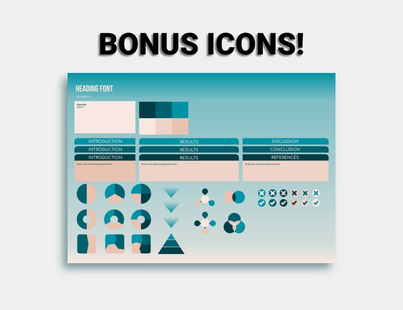 Scientific Poster Template + Powerpoint Icons - Google Slides DIGITAL ...