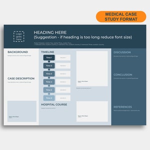 Scientific Poster Template and Medical Case Study Template for Powerpoint or Google Slides ...