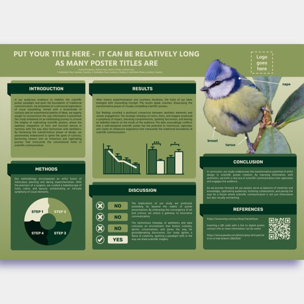 Scientific Research Poster Template - Etsy
