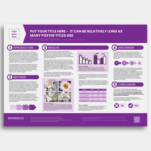 Scientific Poster Template for Powerpoint or Google Slides DIGITAL ...
