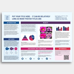 Scientific Poster Template - Google Slides DIGITAL - Cool Tones Pink ...