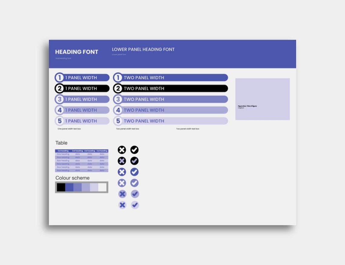 Scientific Poster Template for Powerpoint or Google Slides DIGITAL - Blue Purple - Academic ...