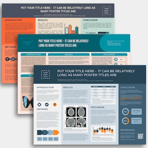 Scientific Poster Template Set Powerpoint Google Slides DIGITAL ...