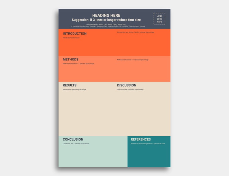 Scientific Poster Template in Powerpoint Google Slides .pptx - Etsy