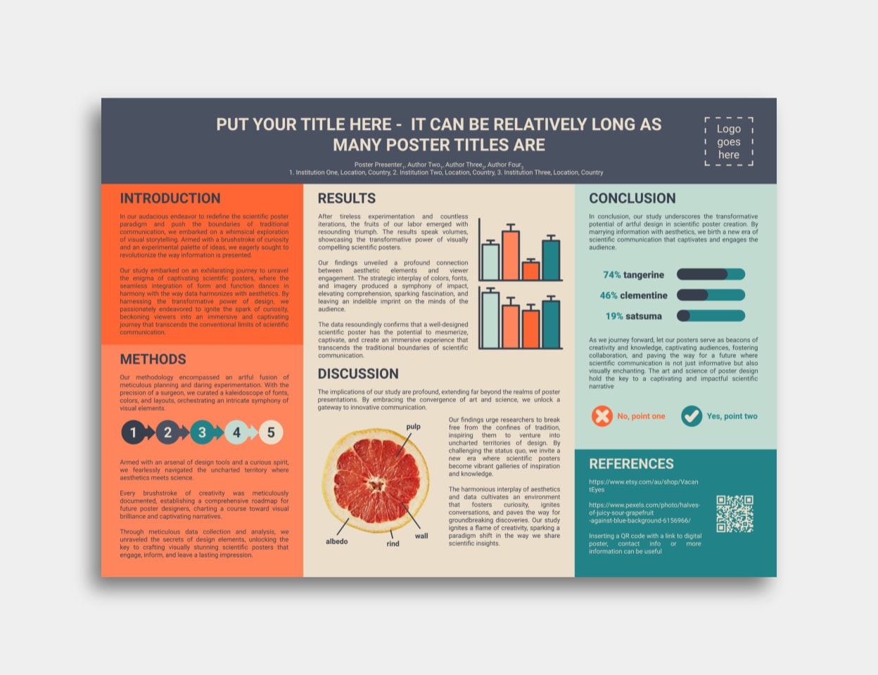 Scientific Poster Template in Powerpoint Google Slides .pptx DIGITAL ...