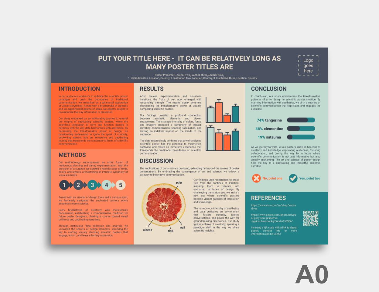 Scientific Poster Template in Powerpoint Google Slides .pptx DIGITAL ...
