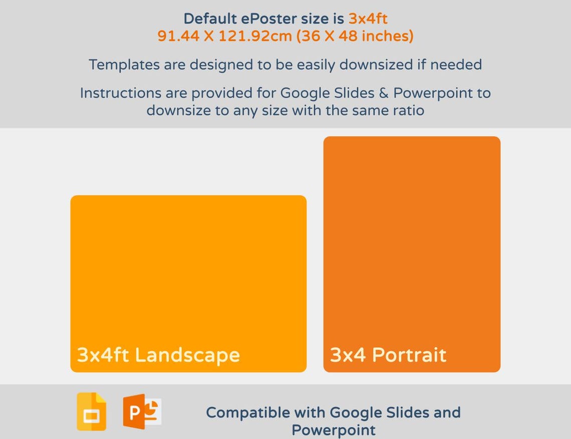 Scientific Poster Template for Powerpoint or Google Slides DIGITAL - Blue Purple - Academic ...