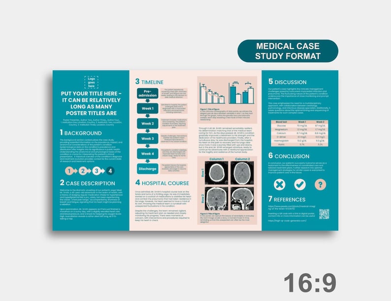 Scientific Poster Template Medical Case Study Template for Powerpoint ...