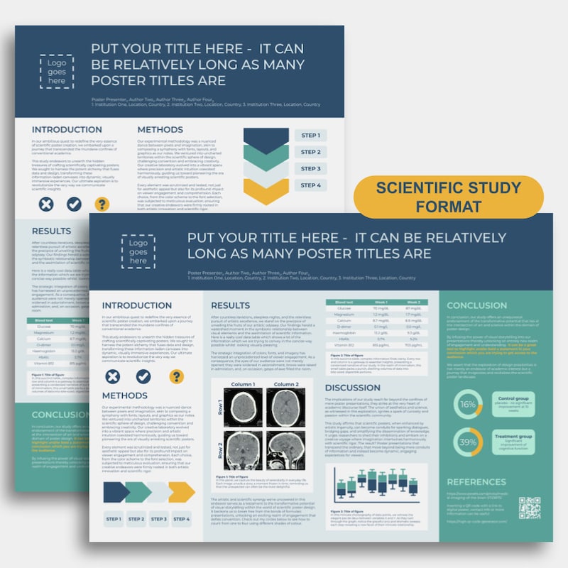 Scientific Poster Template A1 - Etsy