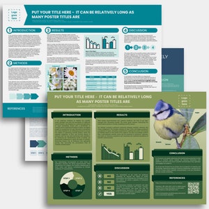 Scientific Poster Template Set - Powerpoint - Google Slides - DIGITAL ...