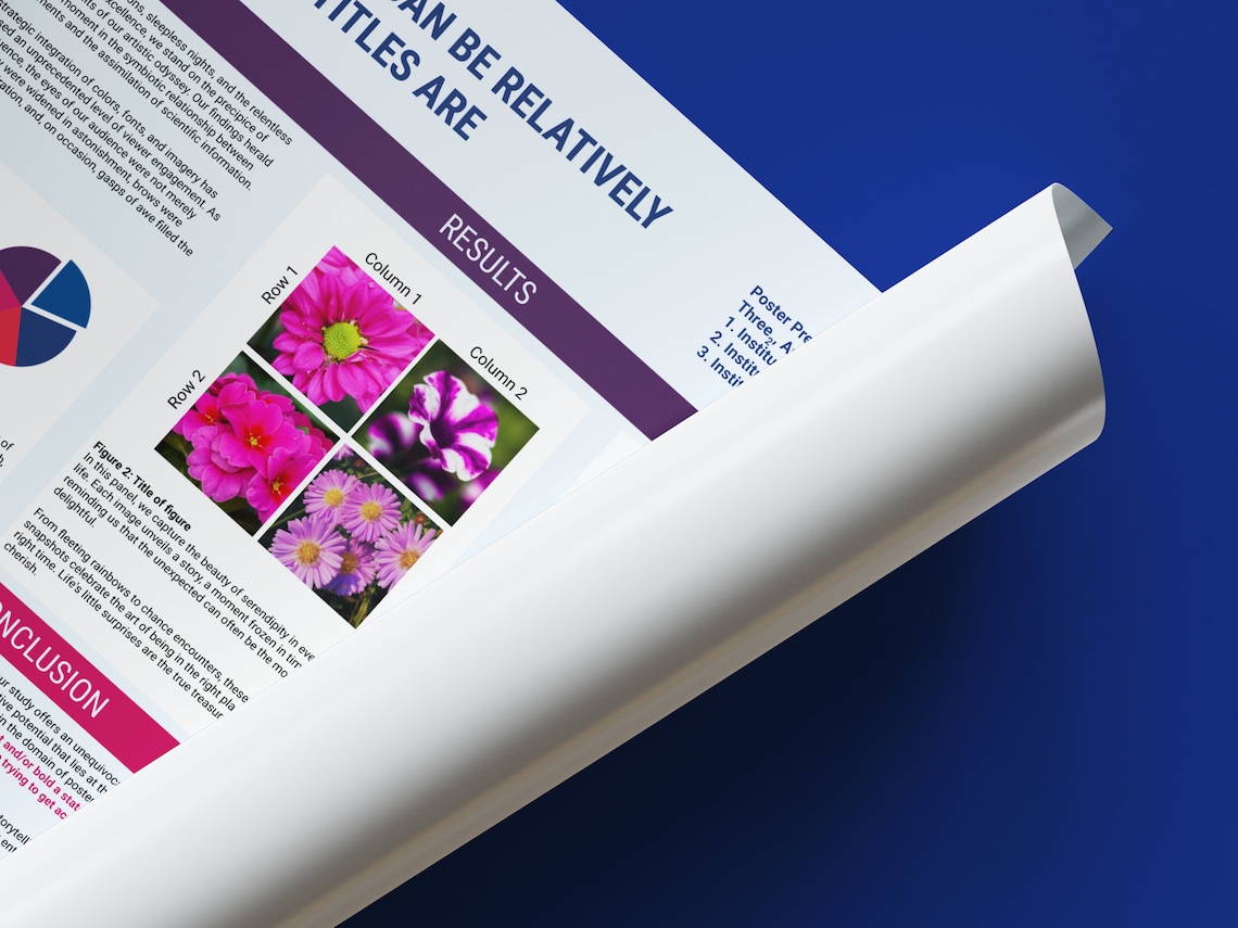 Scientific Poster Template - Google Slides DIGITAL - Cool Tones Pink ...