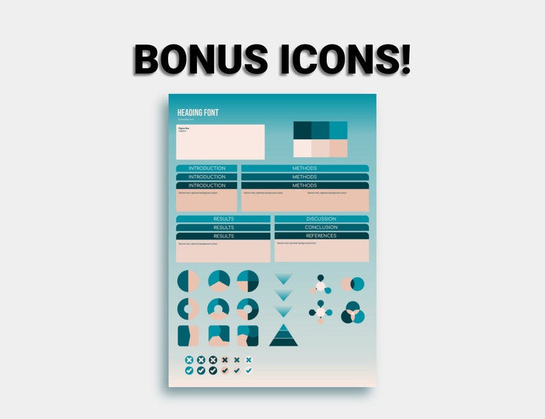 Scientific Poster Template + Powerpoint Icons - Google Slides DIGITAL ...