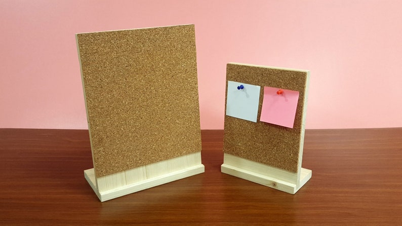 Desktop Cork Bulletin Board, Small Mini Hanging Tack Message Memo ...