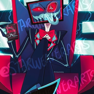 Art Print, Vox the TV Demon, the Vees, Hazbin Hotel - Etsy