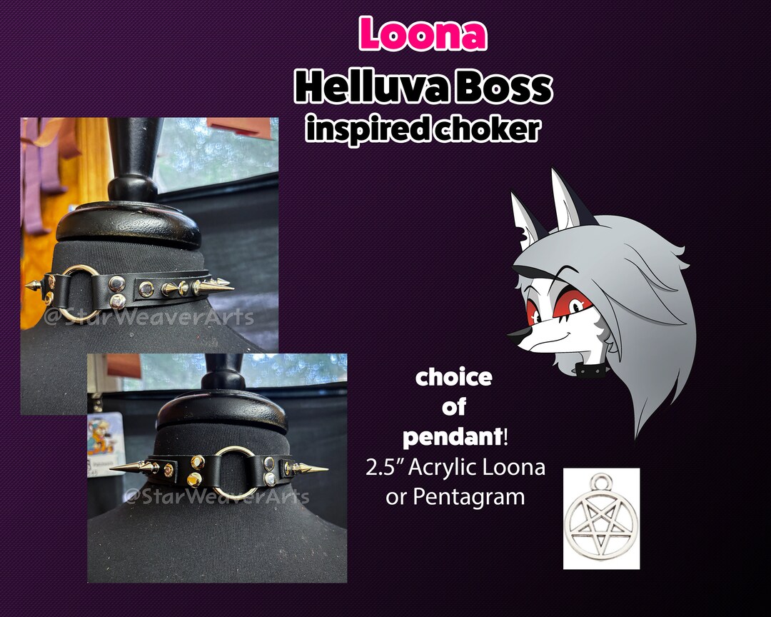 FEITO SOB ENCOMENDA: Loona, Helluva Boss, Gargantilha Inspirada - Etsy ...