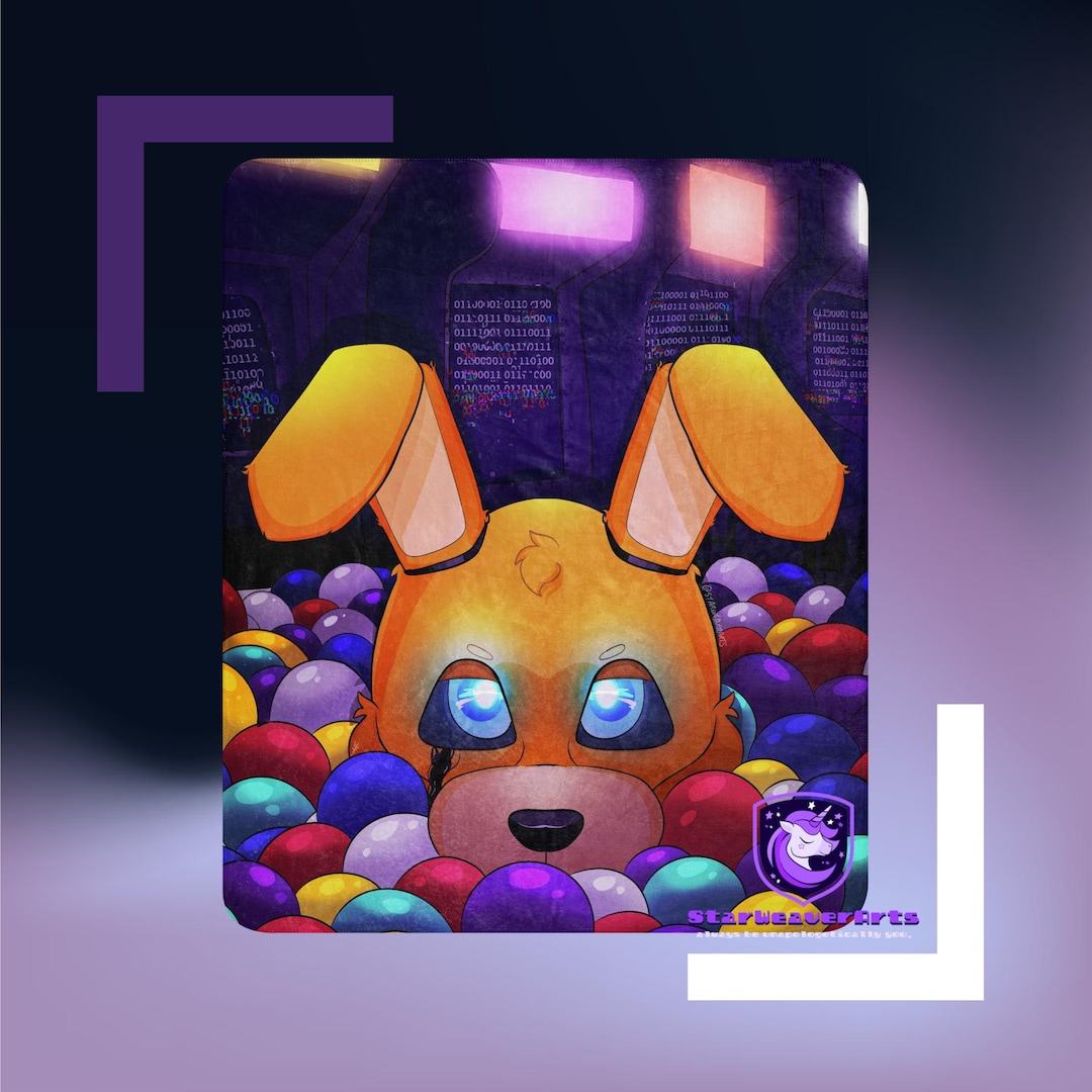Into the Pit, Spring Bonnie Fanart Sherpa Blanket FNAF, Five Nights at ...