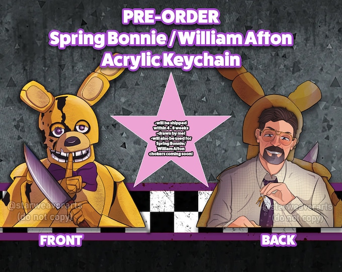 PRE-ORDER: Spring Bonnie, William Afton purple Guy Five Nights at ...