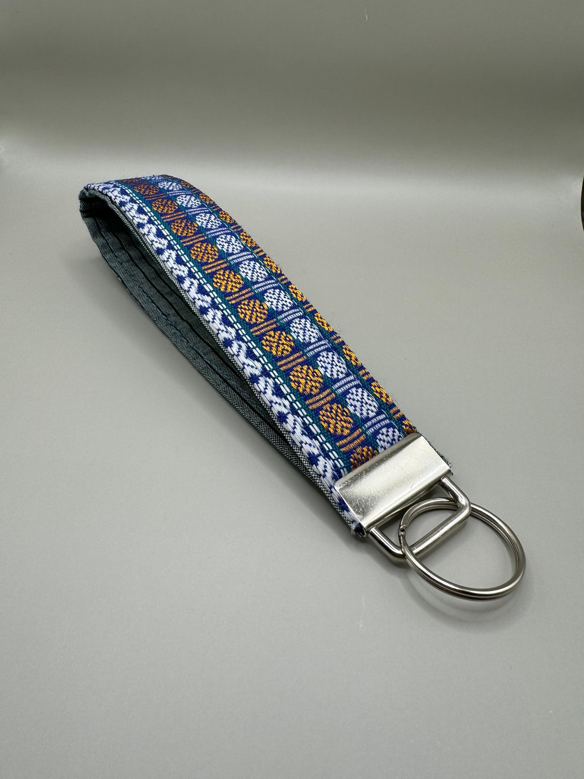 Indian Fabric Keychain With Fob Holder | Fabric Wristlet | Traditional ...