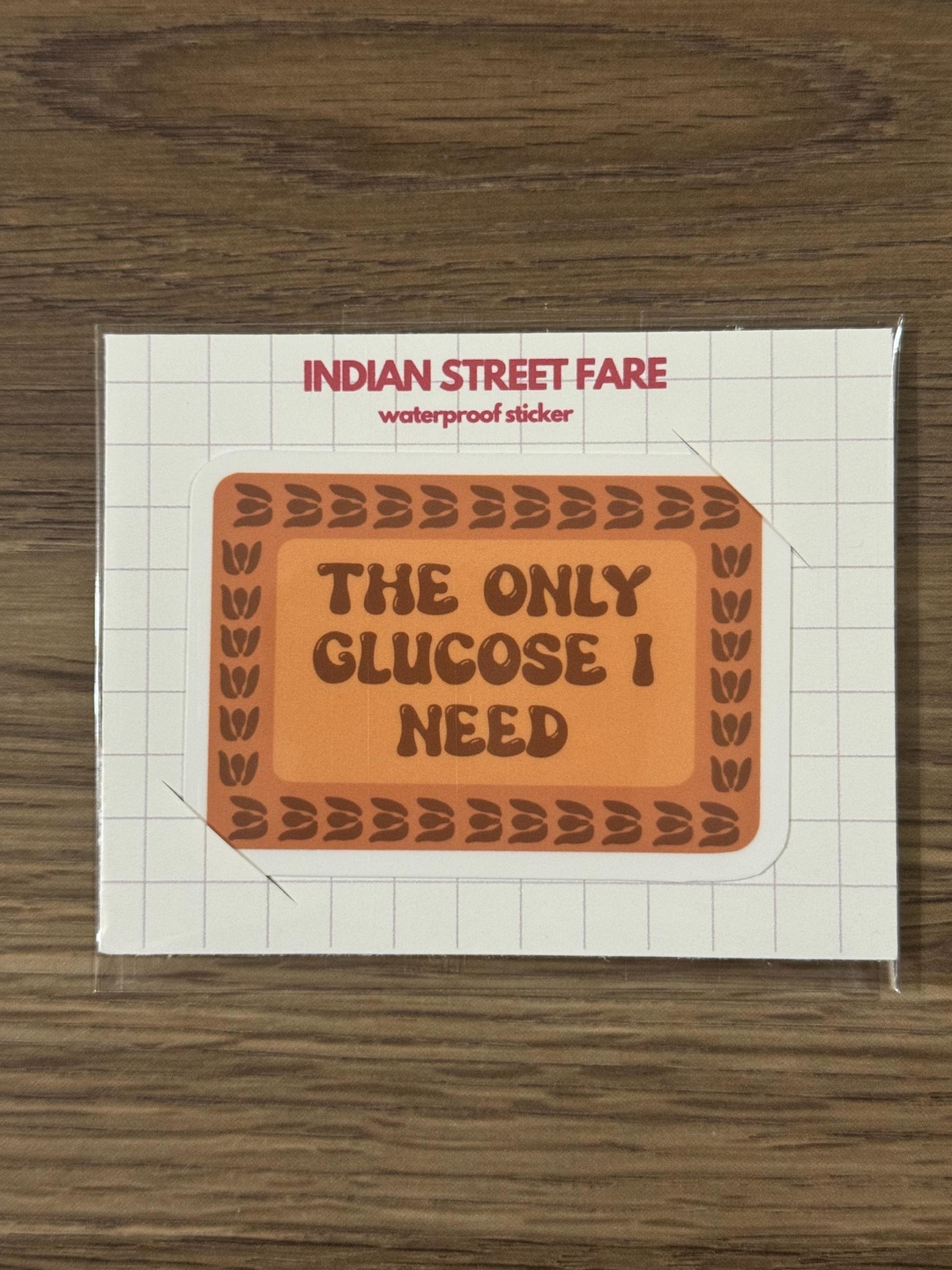 The Only Glucose I Need Inspired by Parle G Waterproof Sticker | Desi ...