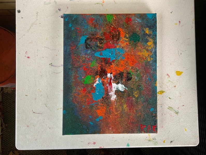Abstract Expressionist Painting: Vibrant Mixed Media Canvas Art - Etsy