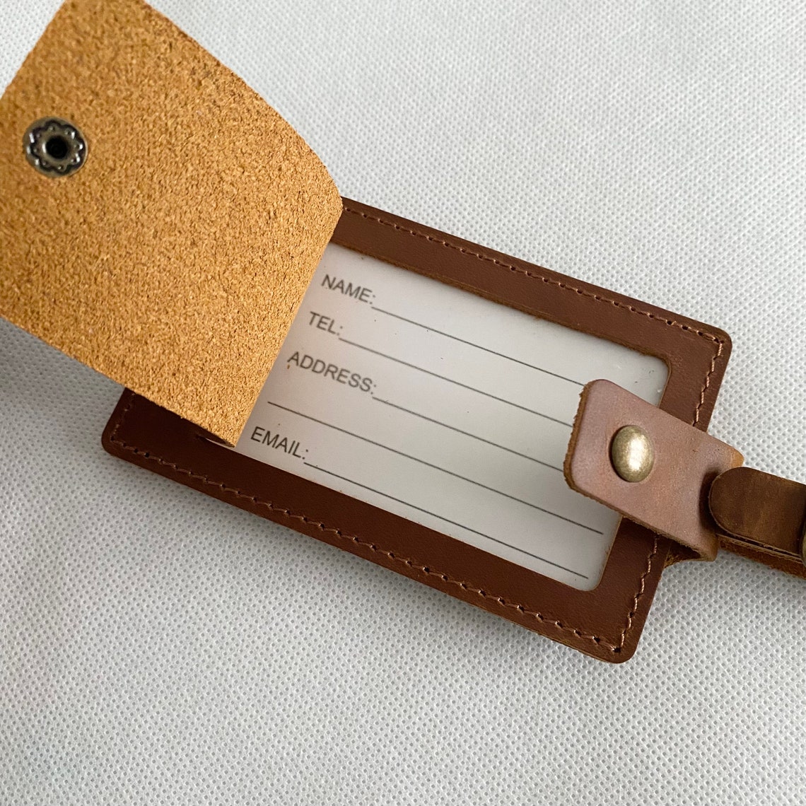 Personalized Genuine Leather Luggage Tags Engraved Luggage Tags ...