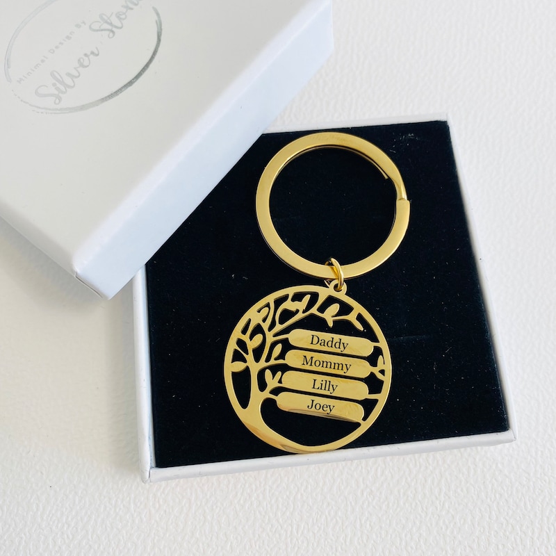 Tree Keychain - Etsy