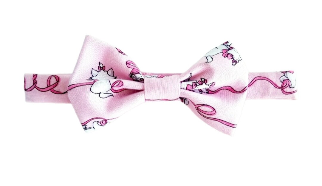 Marie Bow Tie, Aristocats Bow Tie, White Cat Bow Tie, Pink, Disney Bow ...