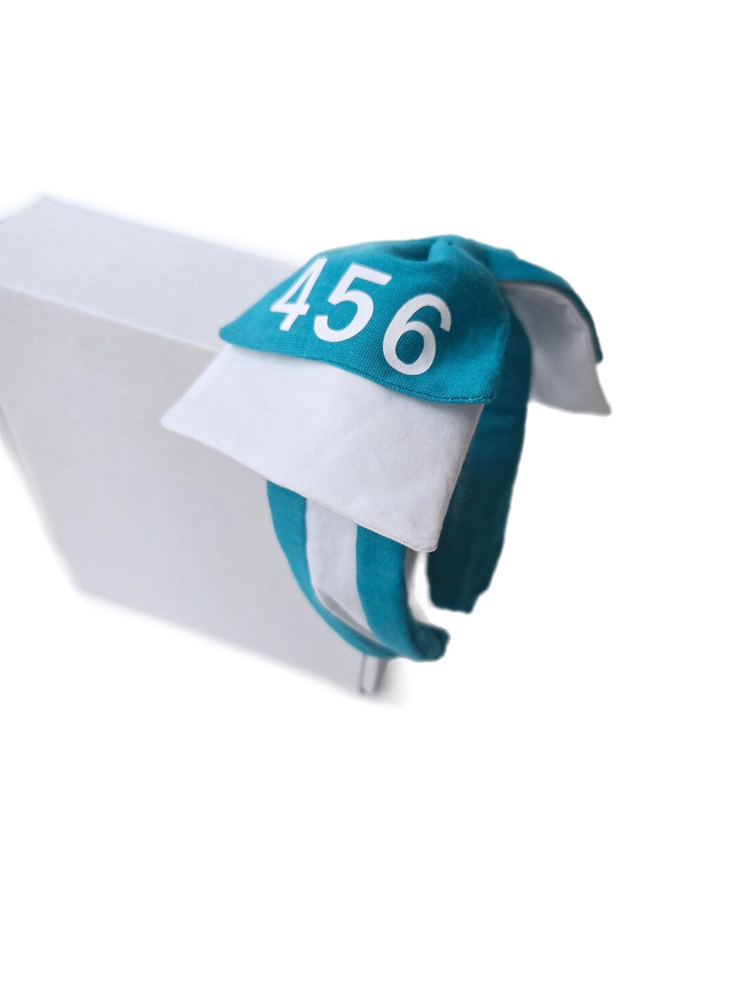 Game Inspired Bow Headband, Teal With White Stripe Headband ...