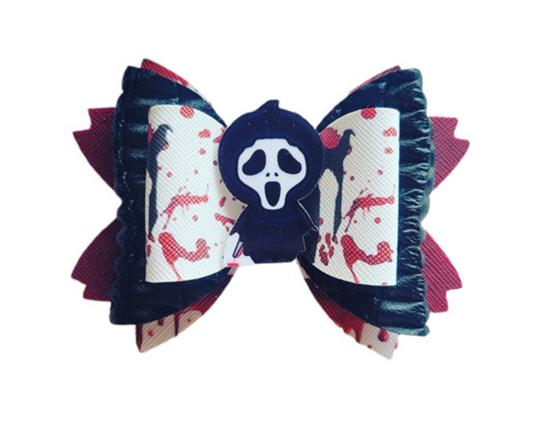 Scream Horror Movie Bow Halloween Blood Drip Ghost Headband Clip - Etsy