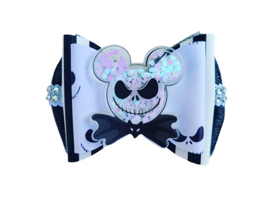 Jack Skellington Shaker Hair Bow Mickey Nightmare Before Christmas Bow ...
