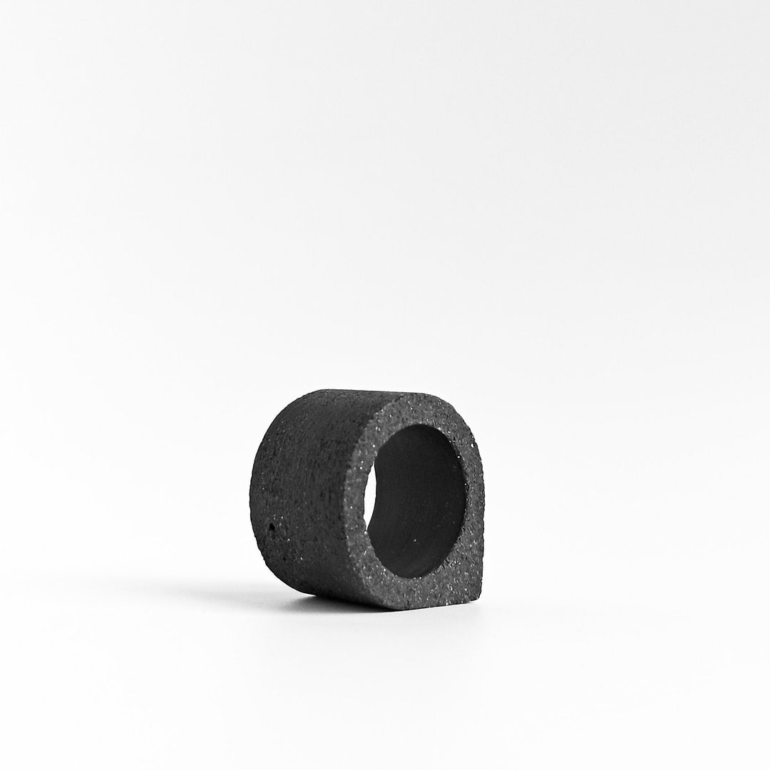 Genderfluid Ring in Black Cement. Comfortable and Lightweight Band Ring ...
