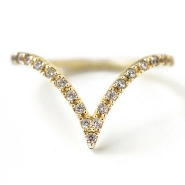 Deep V Ring - Etsy